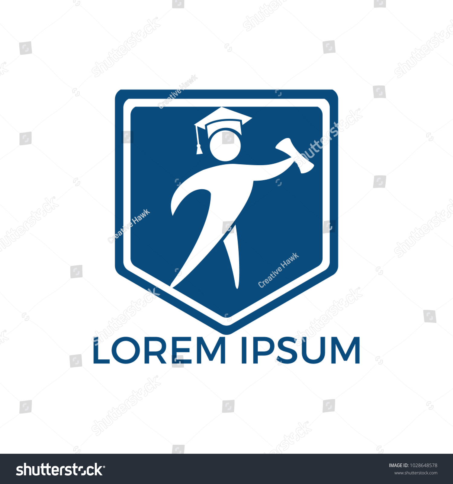 Student Shield Logo Design Educational Vector Stock Vector (Royalty ...