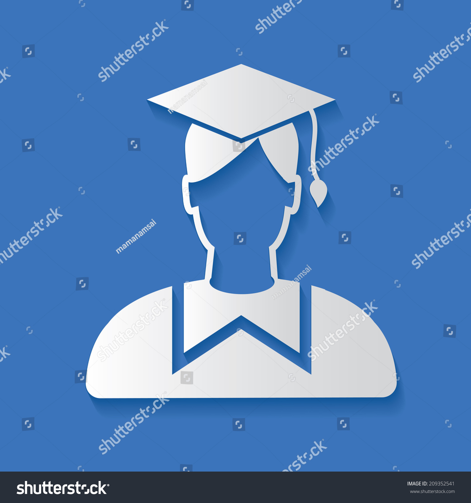 Student Symbolclean Vector Stock Vector (Royalty Free) 209352541 ...