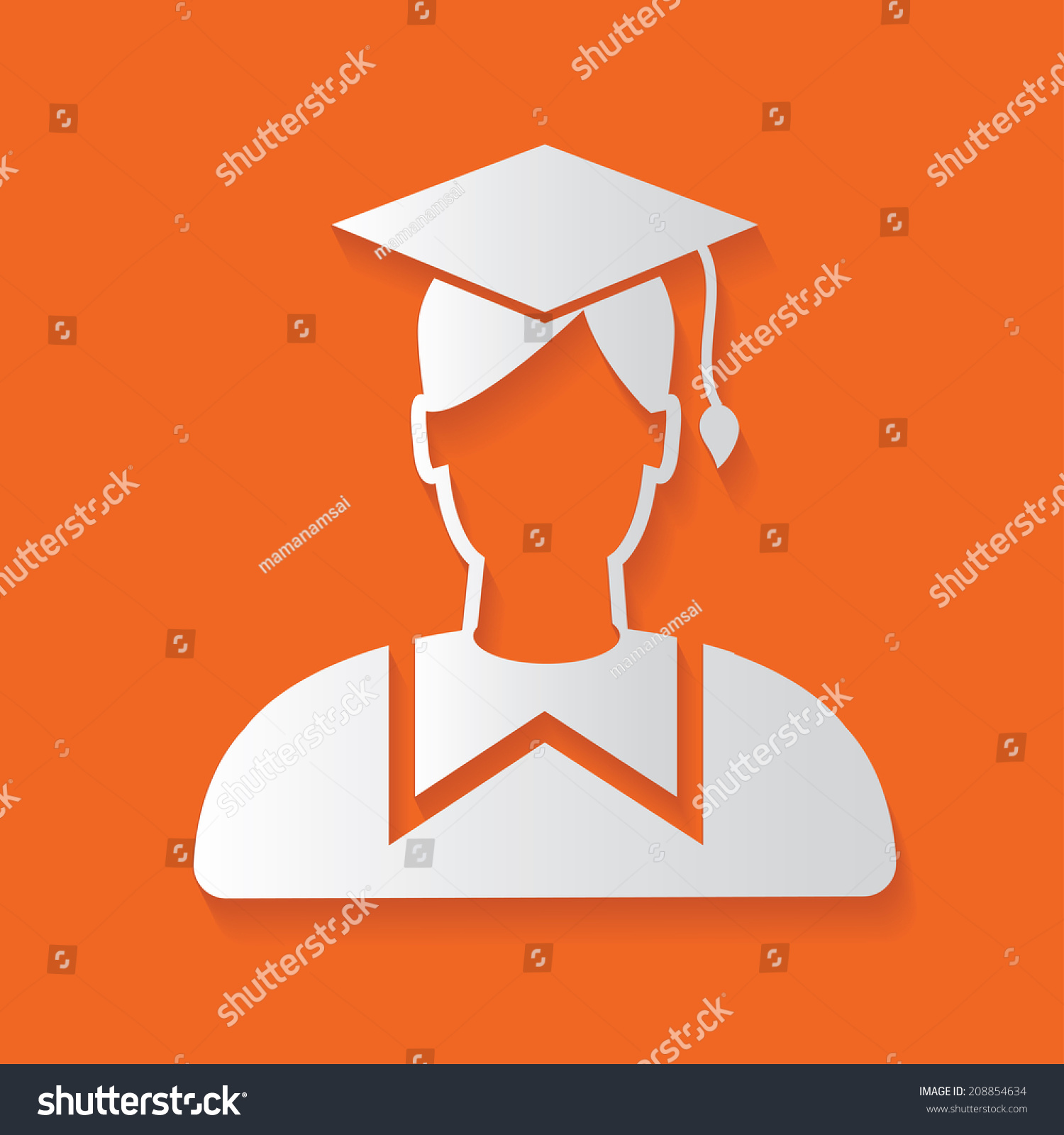 Student Symbolvector Stock Vector (Royalty Free) 208854634 | Shutterstock