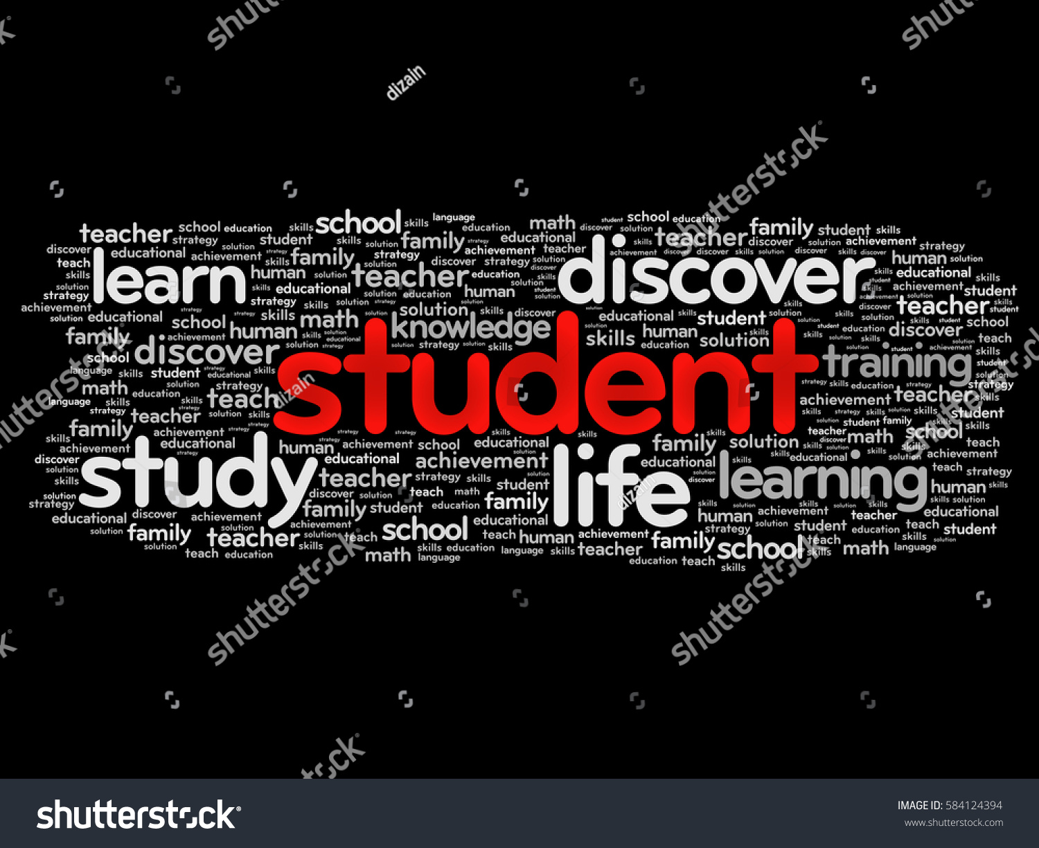 Student Word Cloud Collage Education Concept Stock Vector (Royalty Free ...