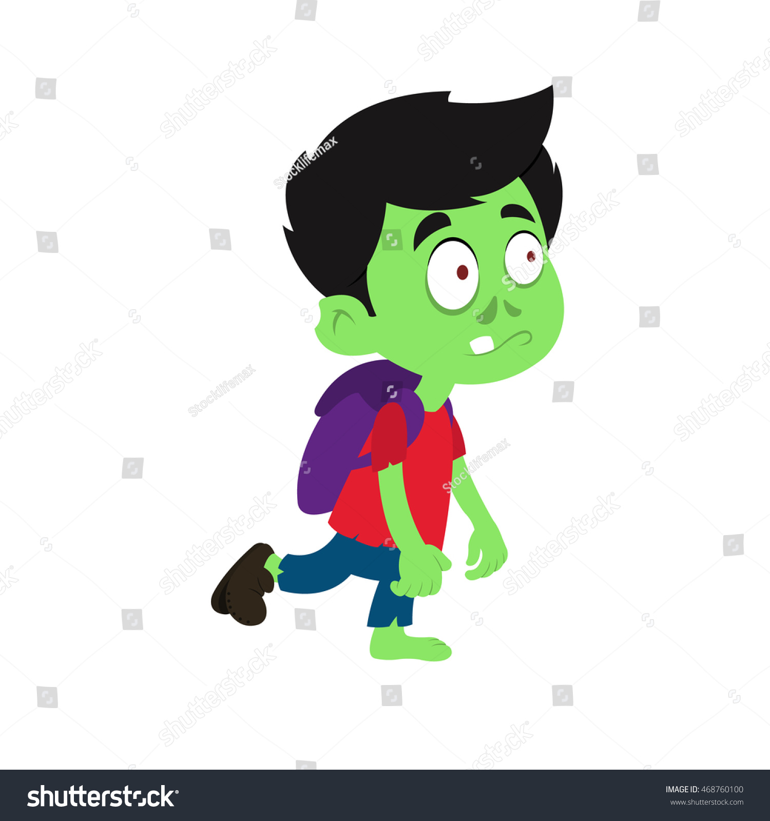 Student Zombies Vector Illustration Stock Vector (Royalty Free) 468760100