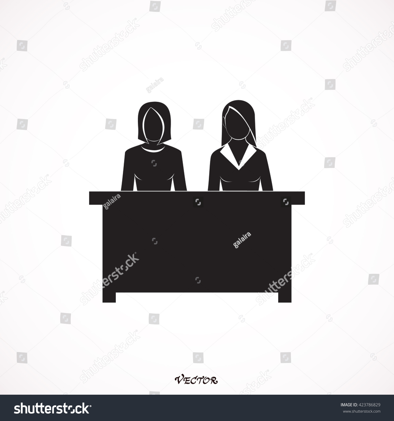 Students Classroom Icon Stock Vector (Royalty Free) 423786829 ...