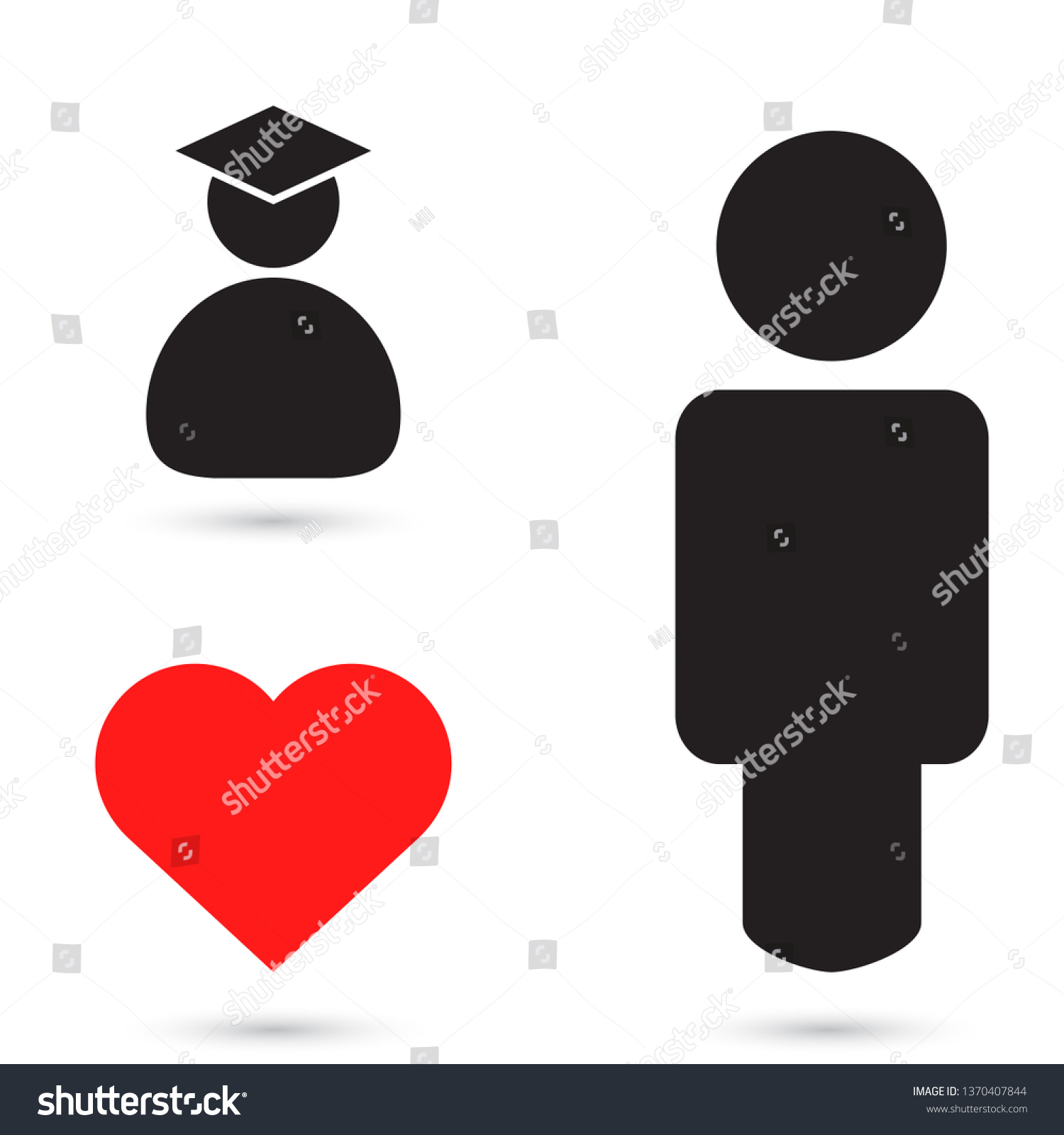 Students Vector Icon Stock Vector (Royalty Free) 1370407844 | Shutterstock