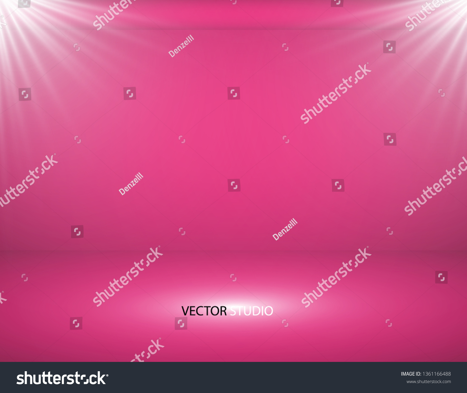 Studio Background Vector Empty Pink Studio Stock Vector (Royalty Free ...