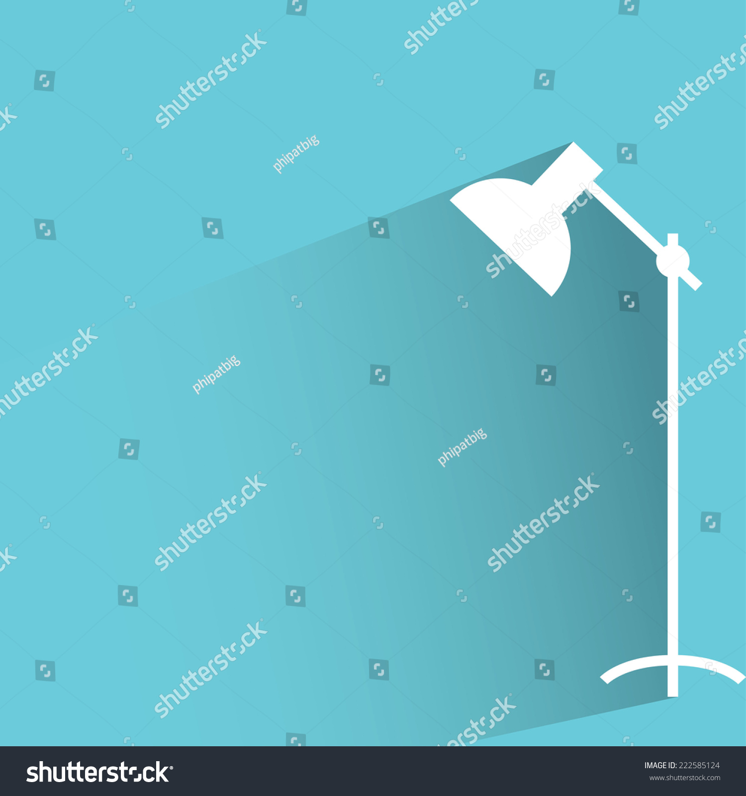 Studio Light Stand Blue Background Flat Stock Vector (Royalty Free ...