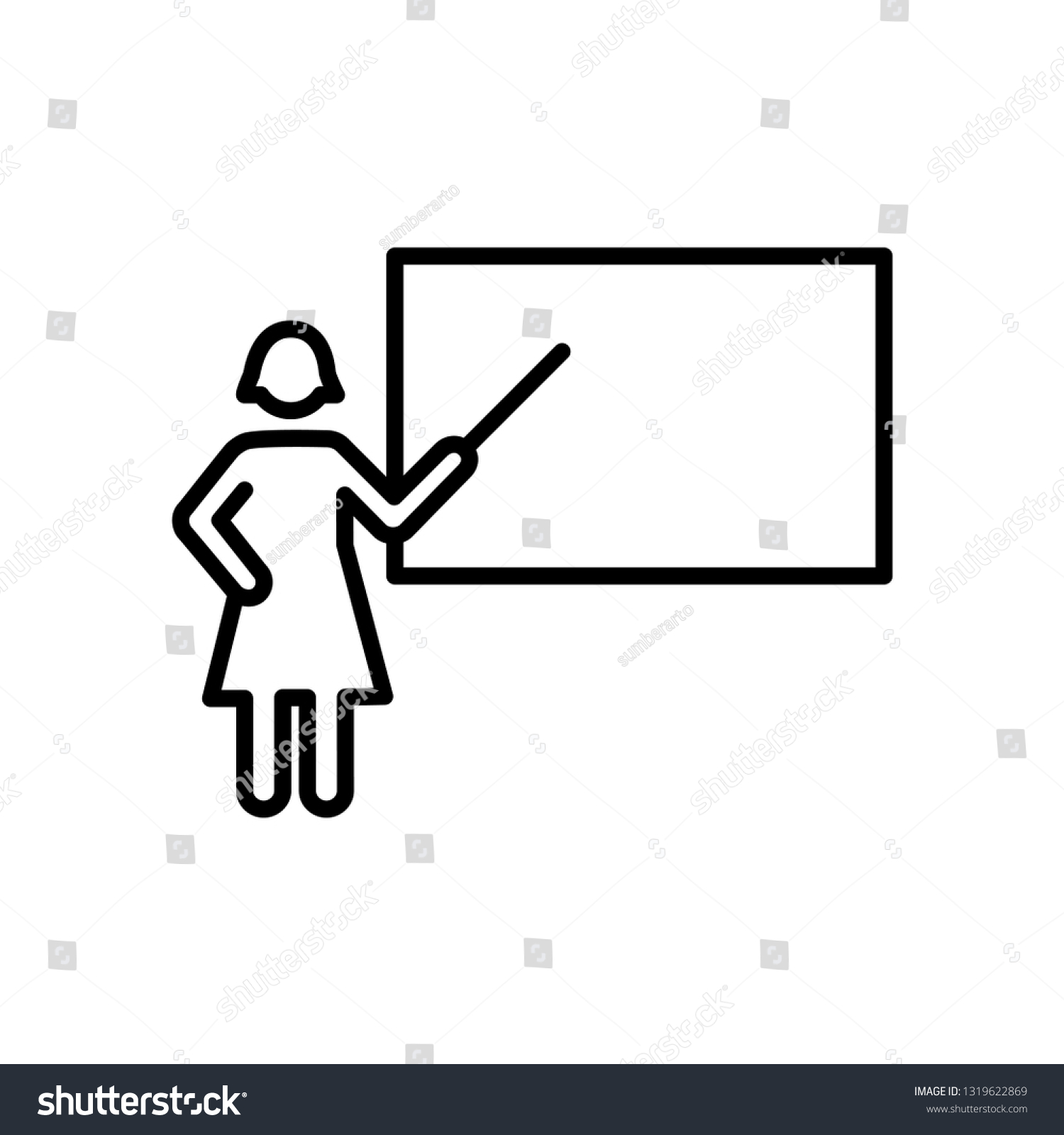 Study Teacher Classroom Icon Stock Vector (Royalty Free) 1319622869 ...