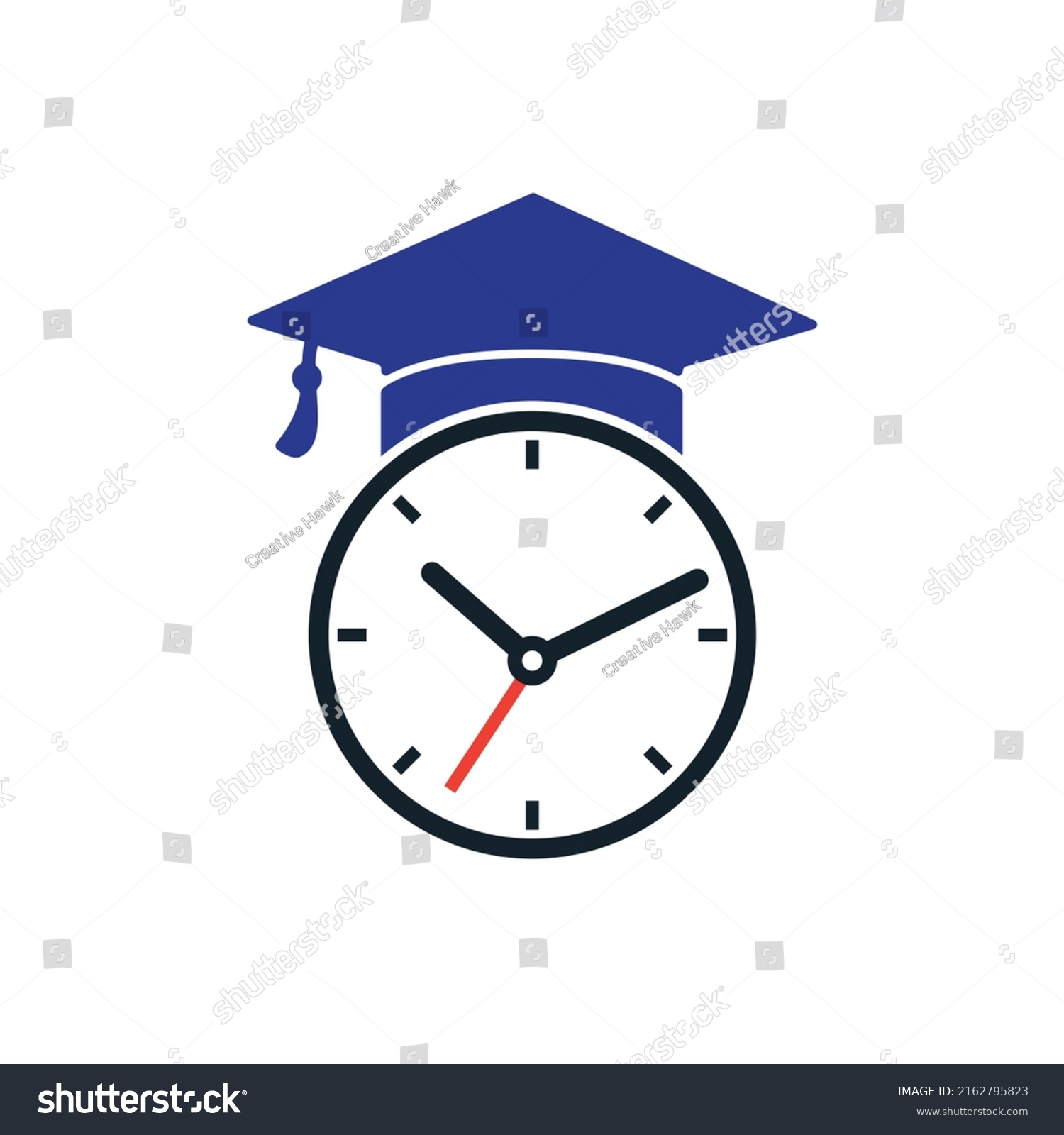 Study Time Vector Logo Design Graduation Stock Vector (Royalty Free ...