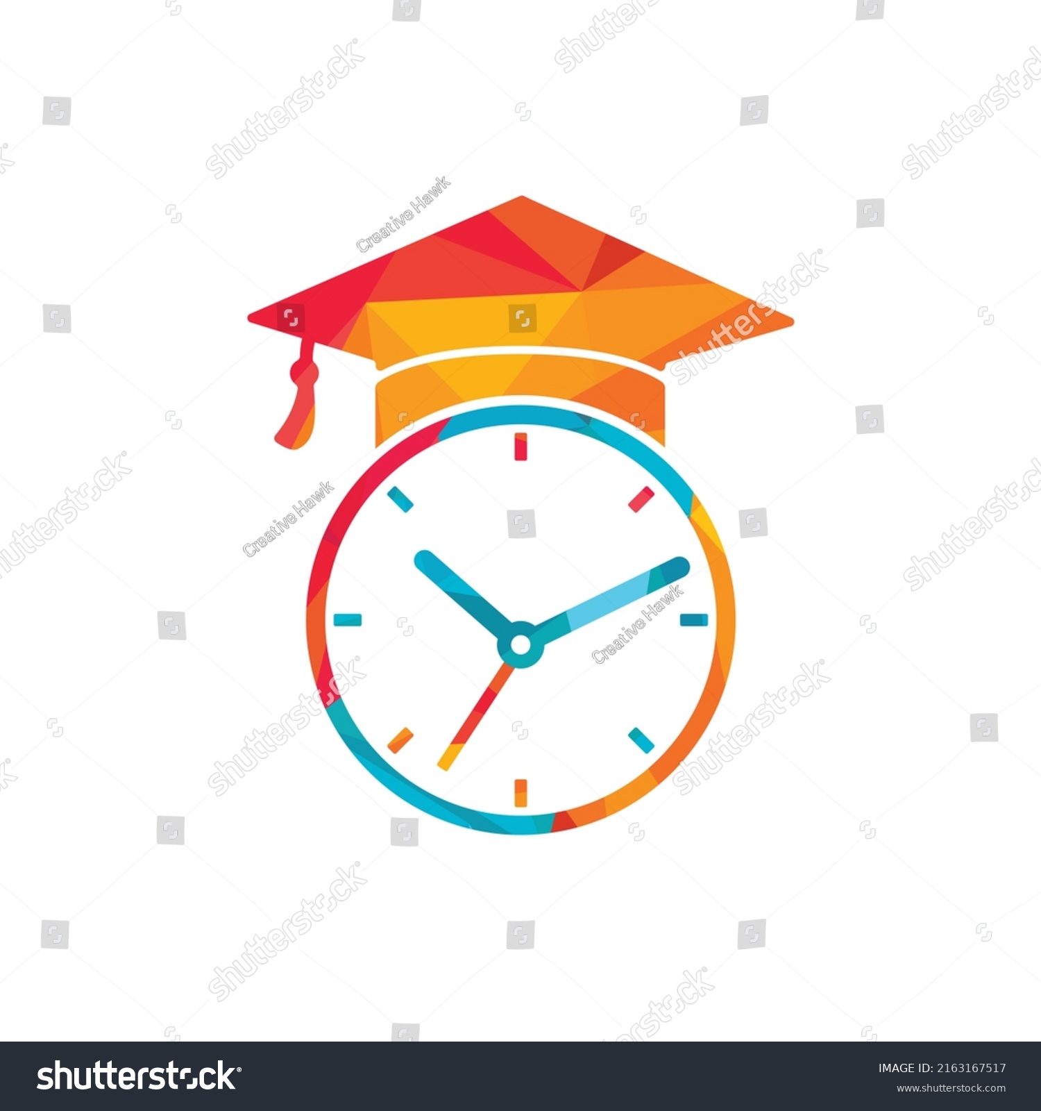 Study Time Vector Logo Design Graduation Stock Vector (Royalty Free ...