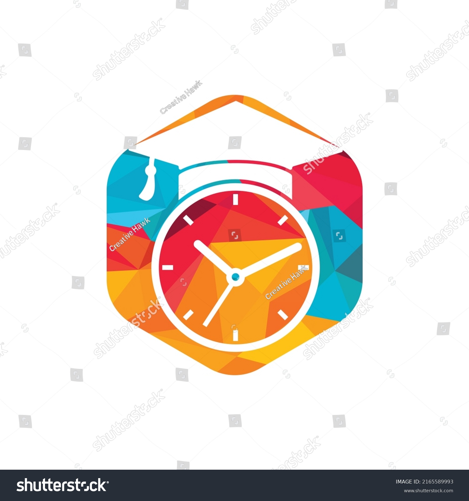 Study Time Vector Logo Design Graduation Stock Vector (Royalty Free ...