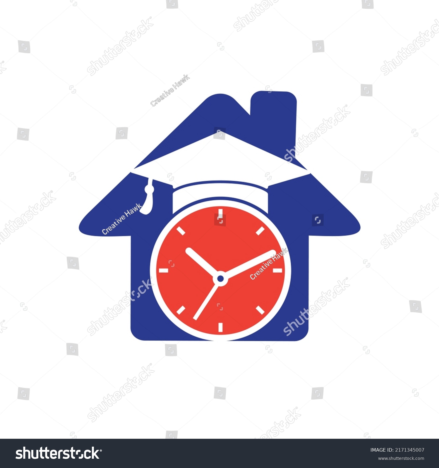 Study Time Vector Logo Design Graduation Stock Vector (Royalty Free ...