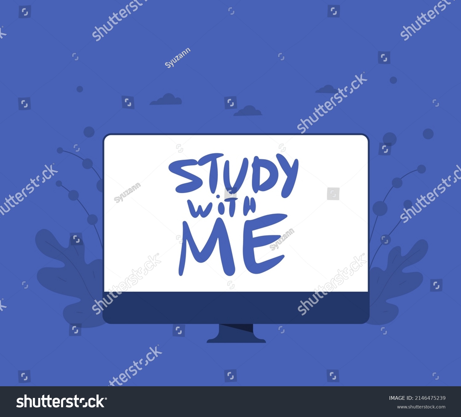 Study Me Study Buddy Education Together Stock Vector (Royalty Free ...