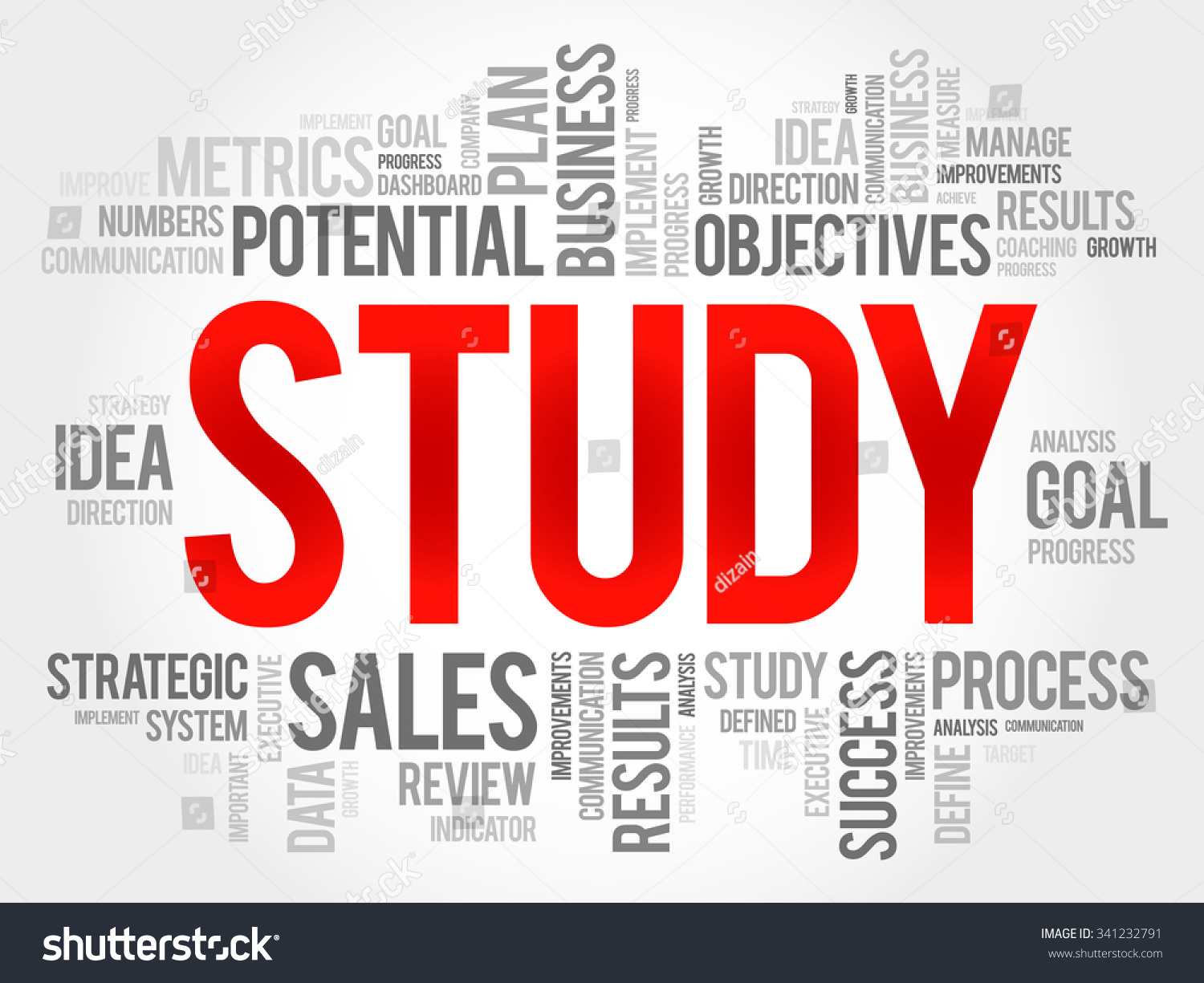 Study Word Cloud Business Concept Stock Vector (Royalty Free) 341232791 ...
