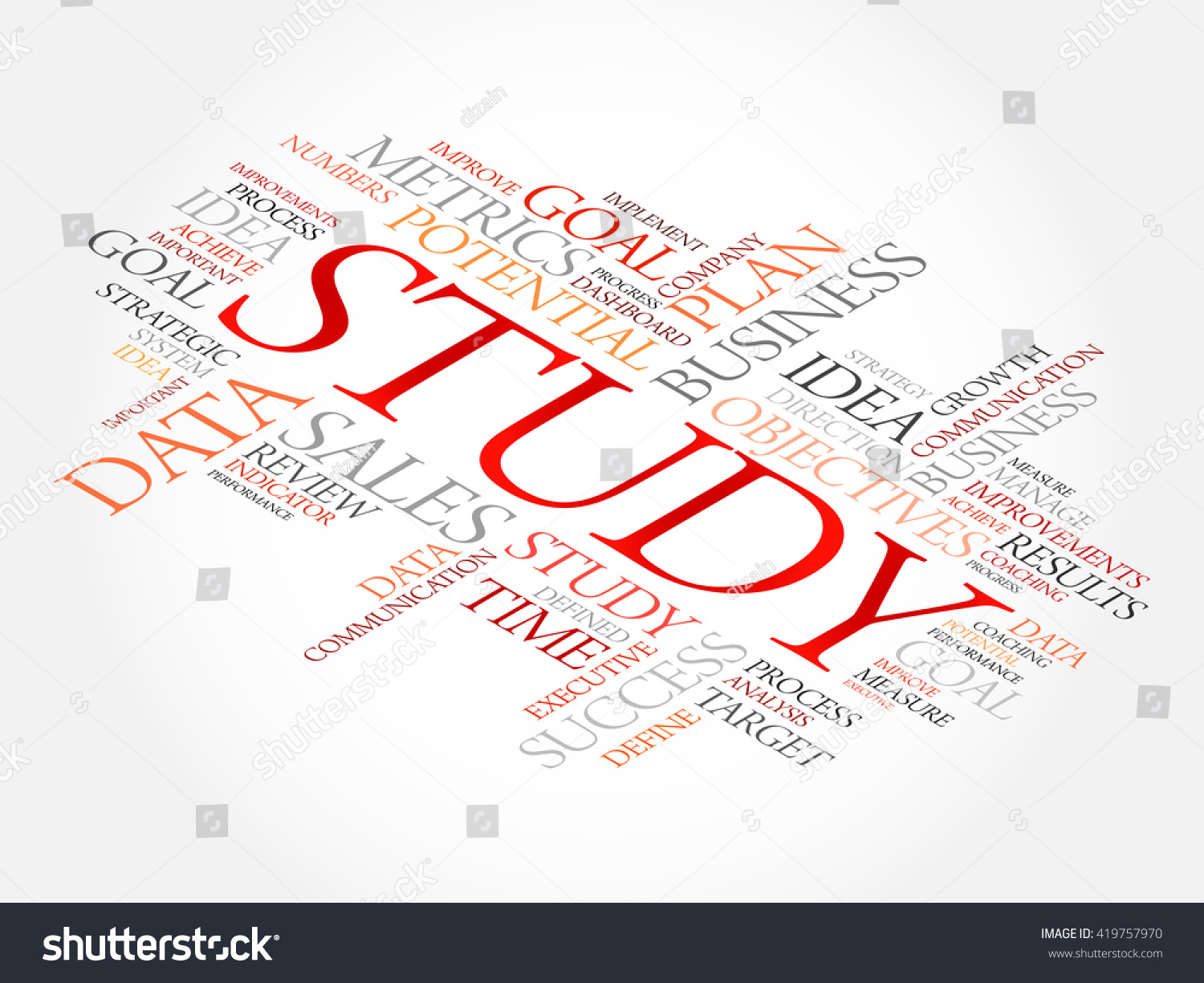 Study Word Cloud Business Concept Stock Vector (Royalty Free) 419757970 ...