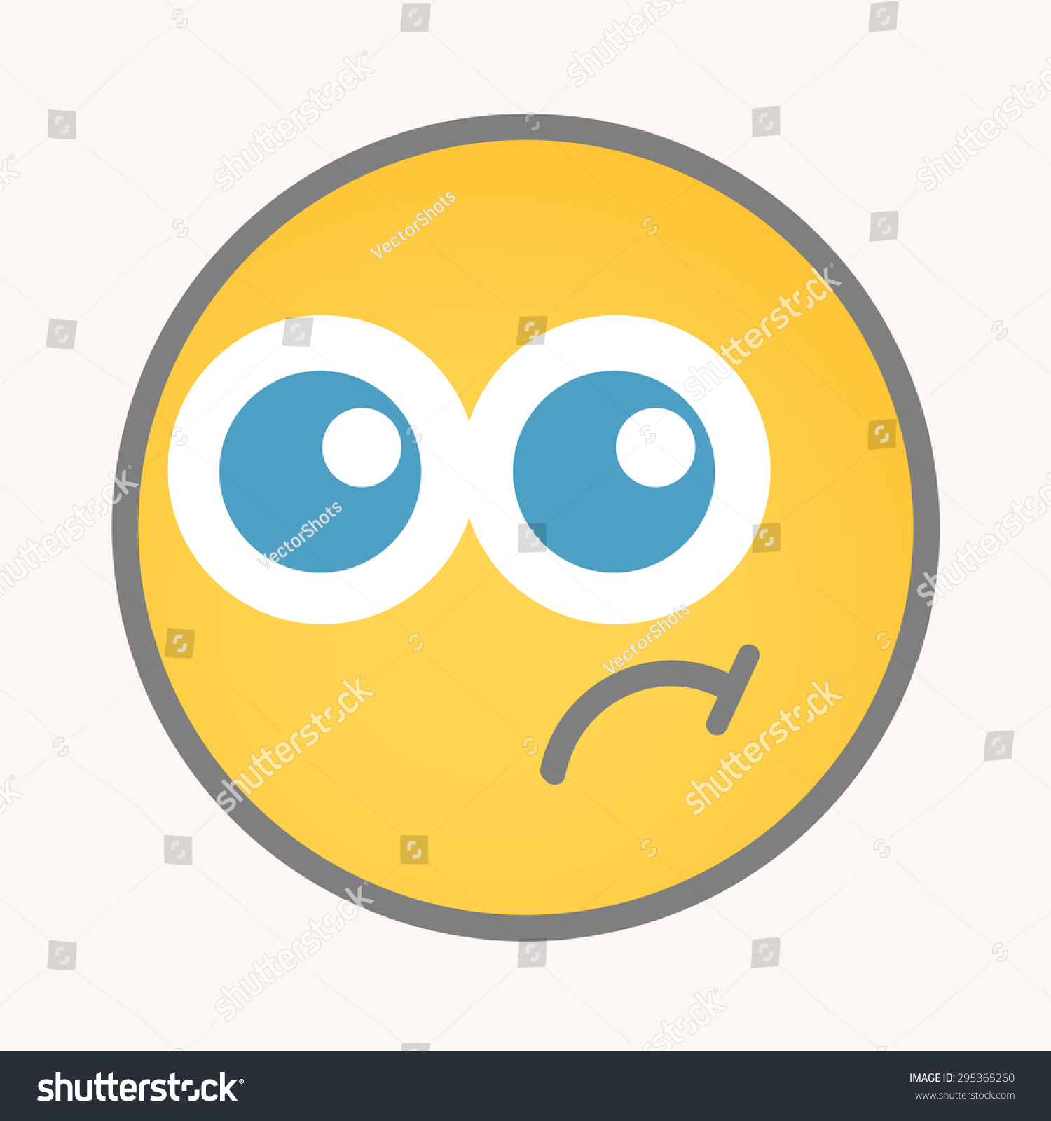 Stupid Cartoon Smiley Vector Face: vector de stock (libre de regalías ...
