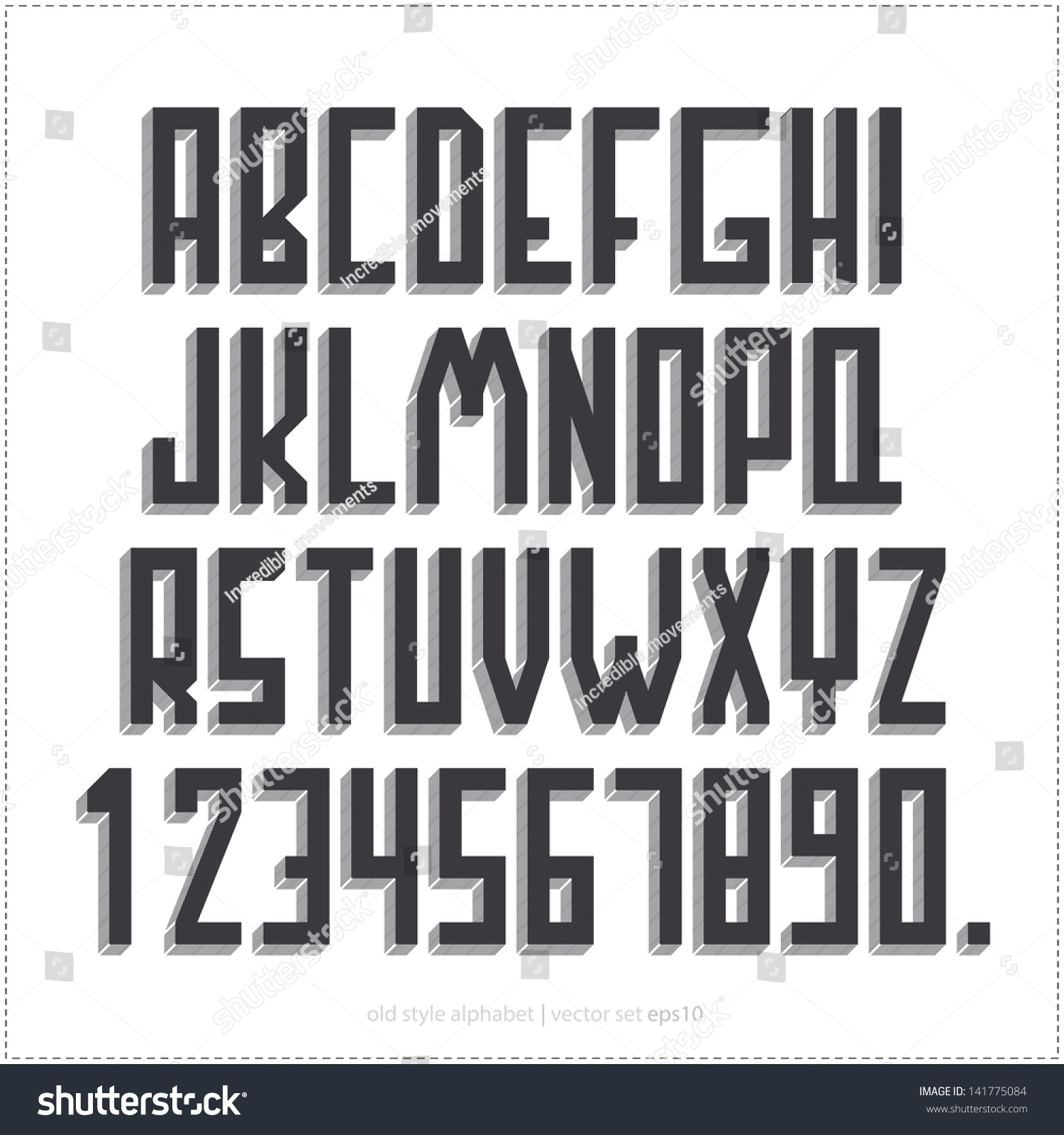 Stylish Alphabet Vector Illustration: เวกเตอร์สต็อก (ปลอดค่าลิขสิทธิ์ ...