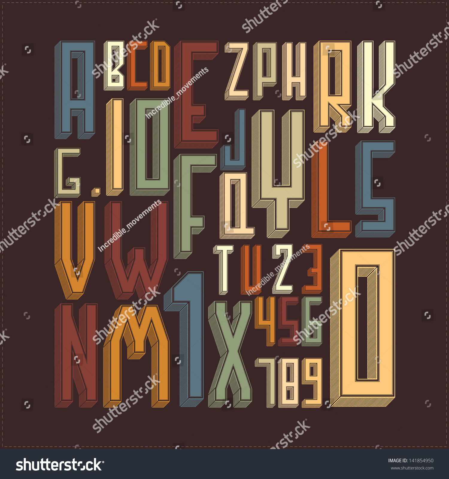 Stylish Alphabet Vector Illustration Stock Vector (Royalty Free ...