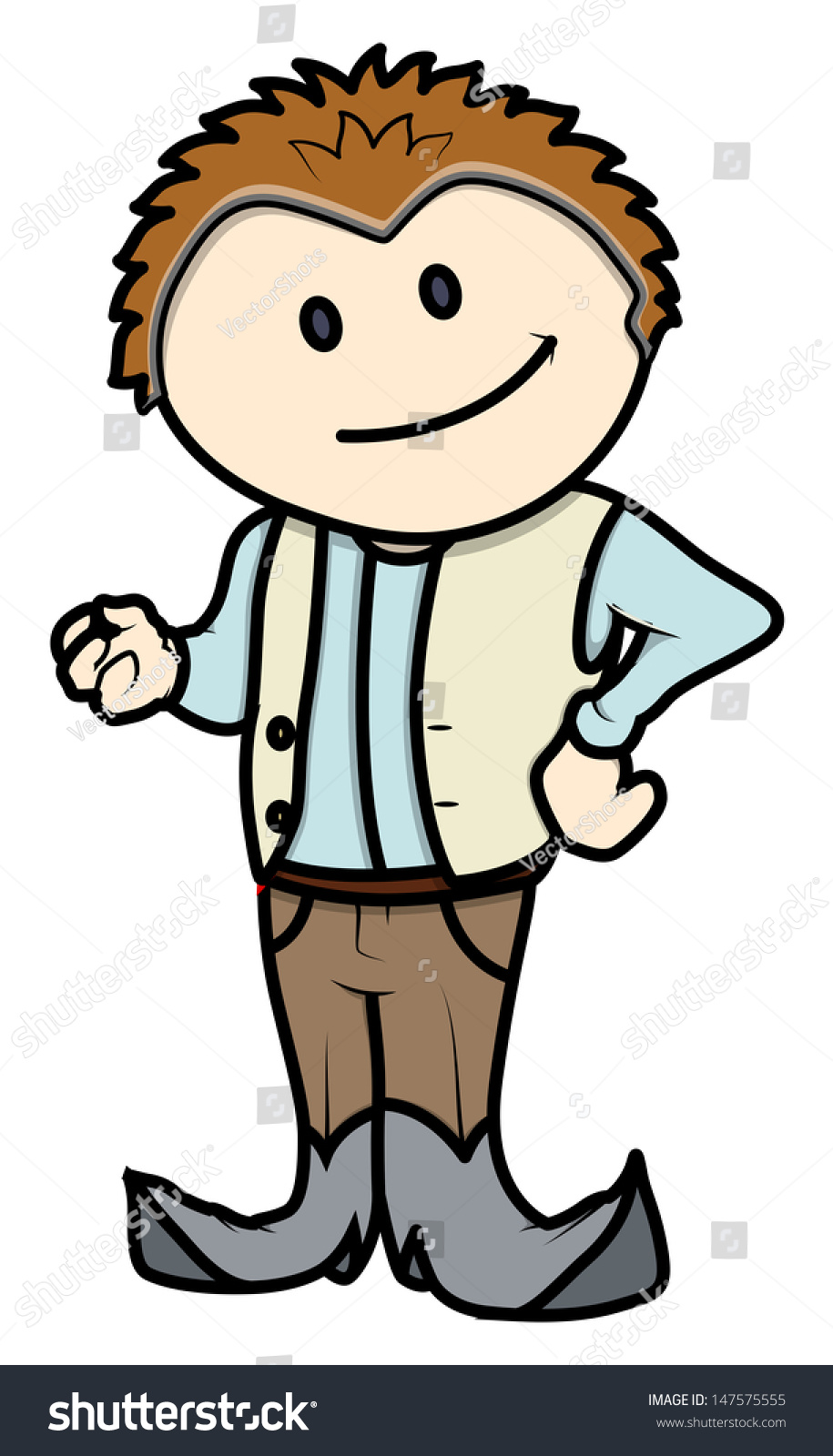 Stylish Boy Vector Cartoon Illustration Stock Vector (Royalty Free ...