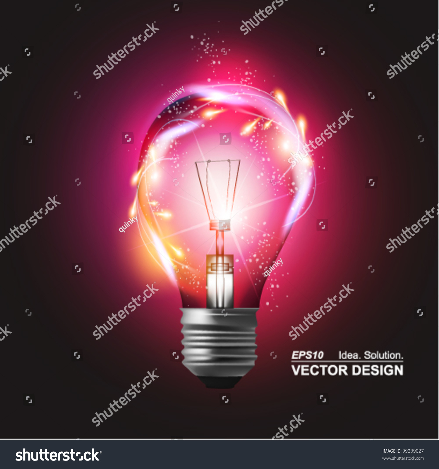Stylish Conceptual Digital Light Bulb Design Stock Vector (Royalty Free ...