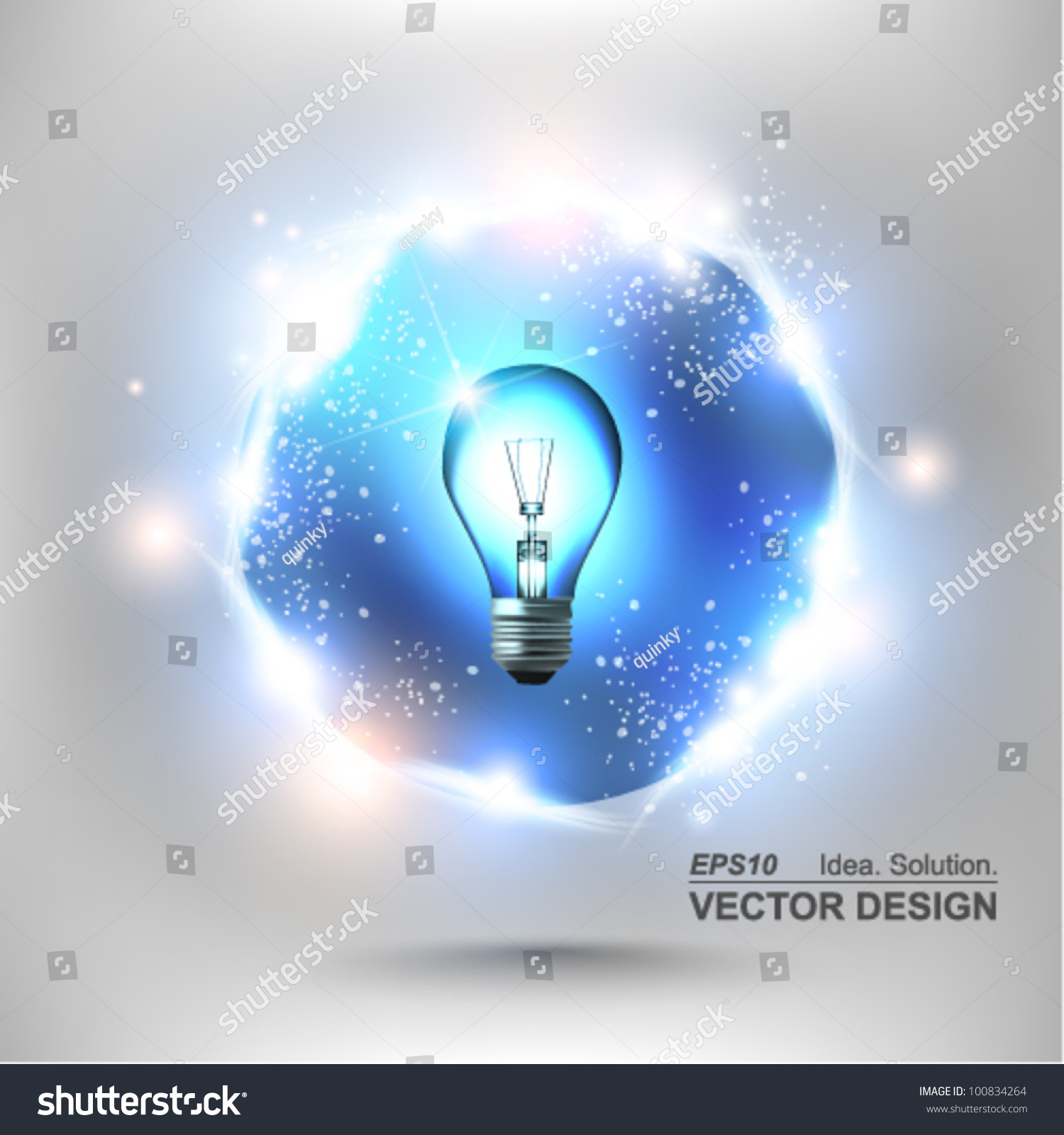 Stylish Conceptual Digital Light Bulb Idea Stock Vector (Royalty Free ...