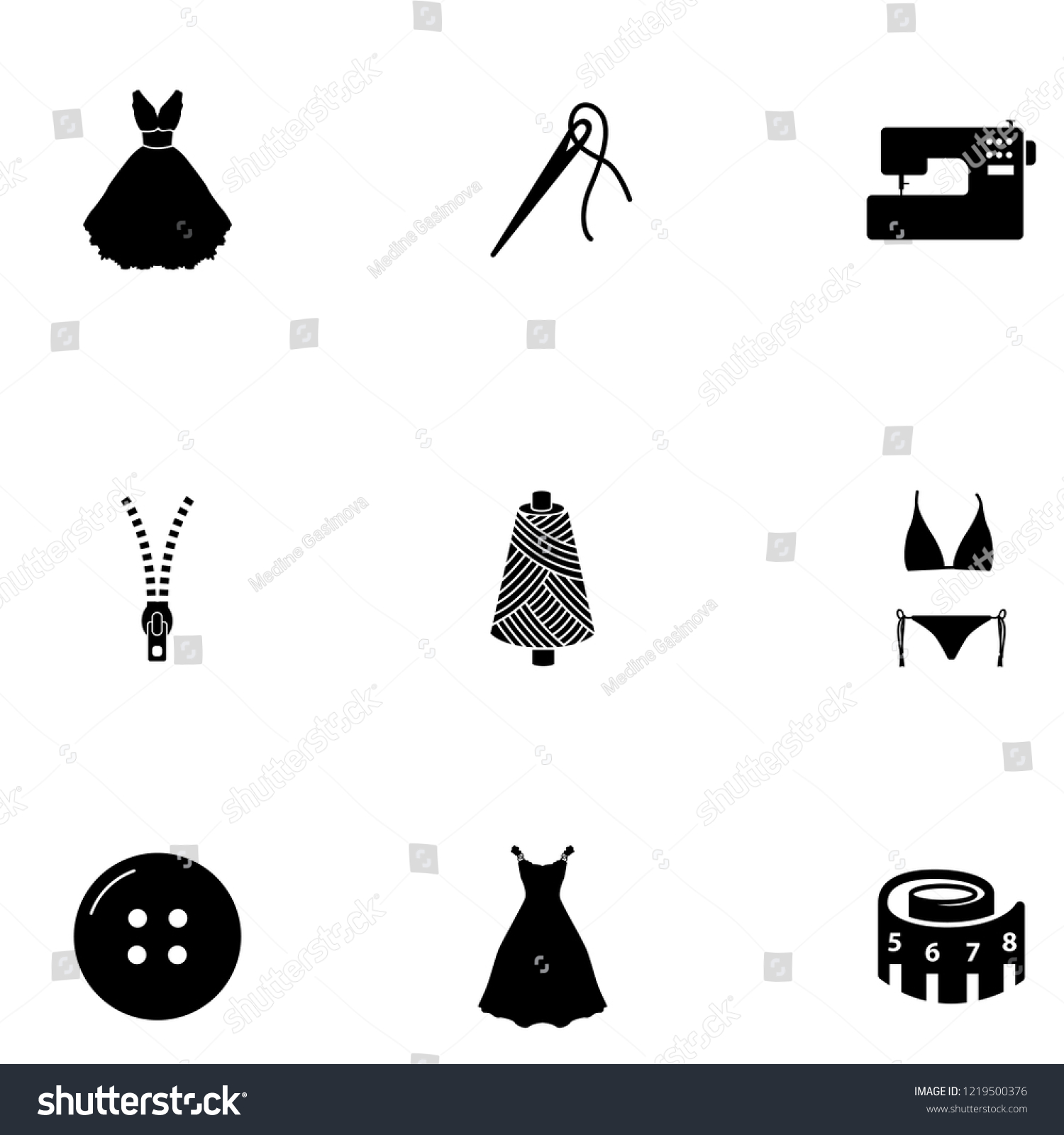 Stylish Icons Icon Set Vector Stock Vector (Royalty Free) 1219500376 ...
