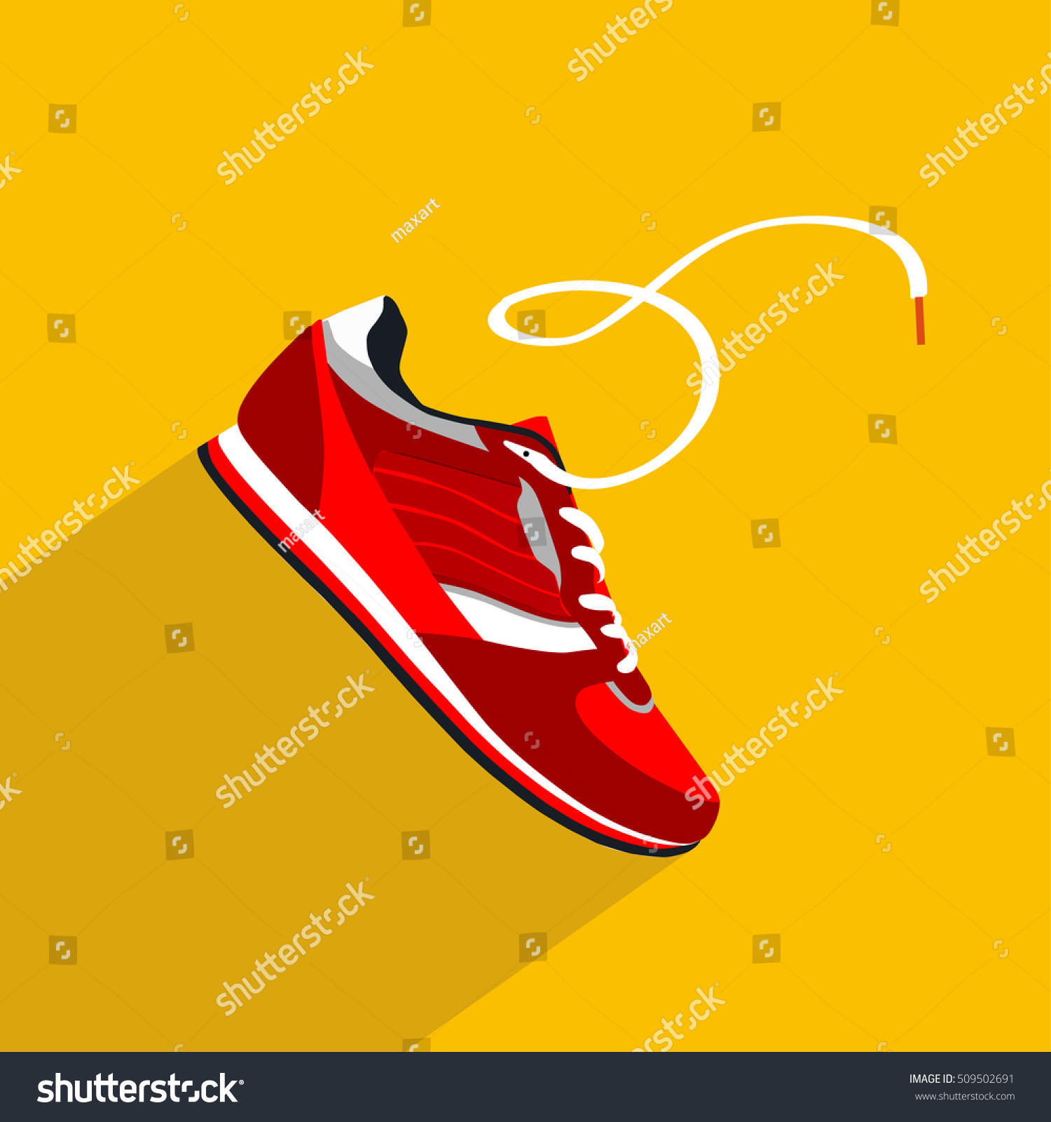 Stylish Shoes Running Vector Stock Vector (Royalty Free) 509502691