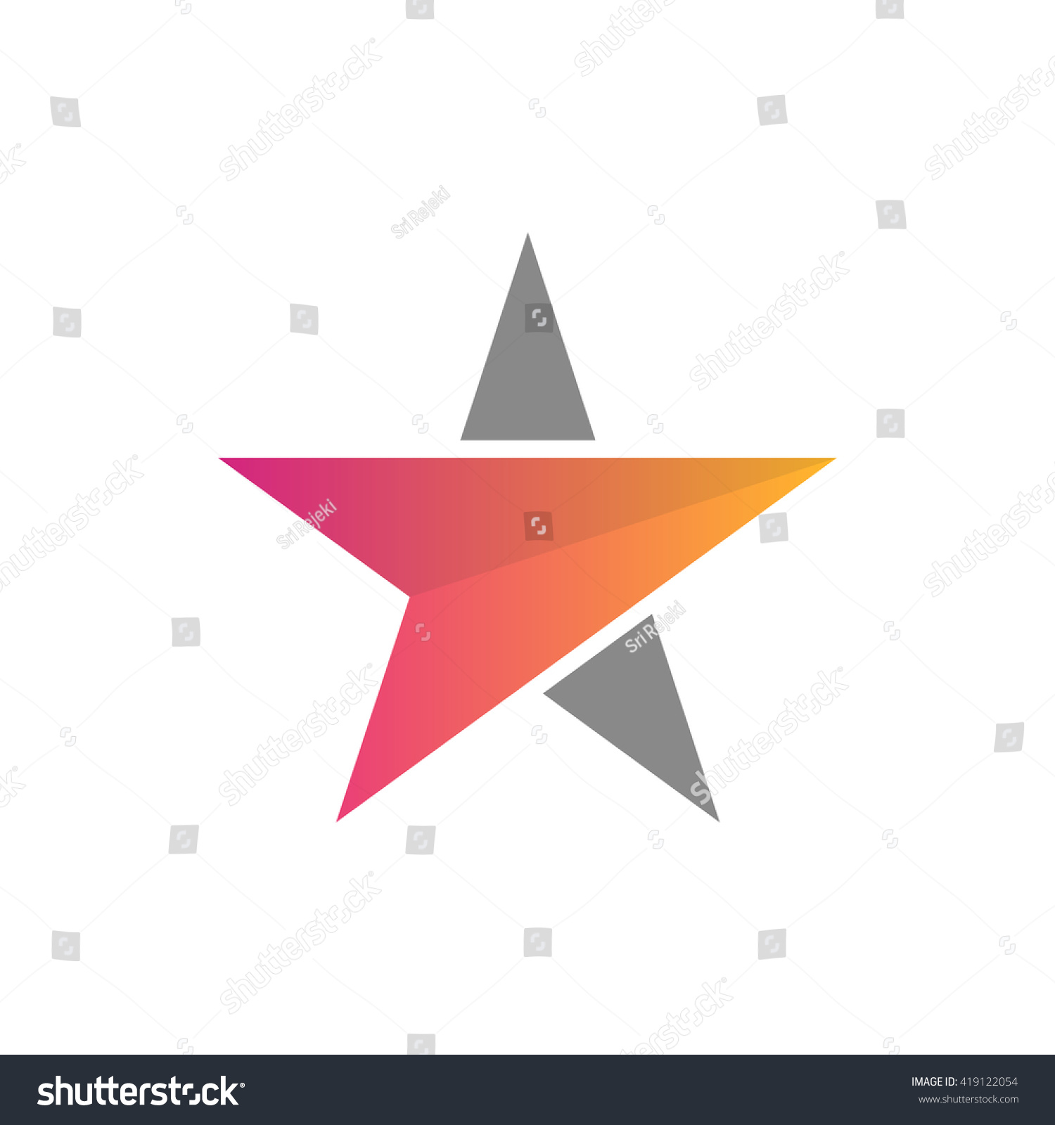 Stylish Star Symbol Stock Vector Illustration 419122054 : Shutterstock