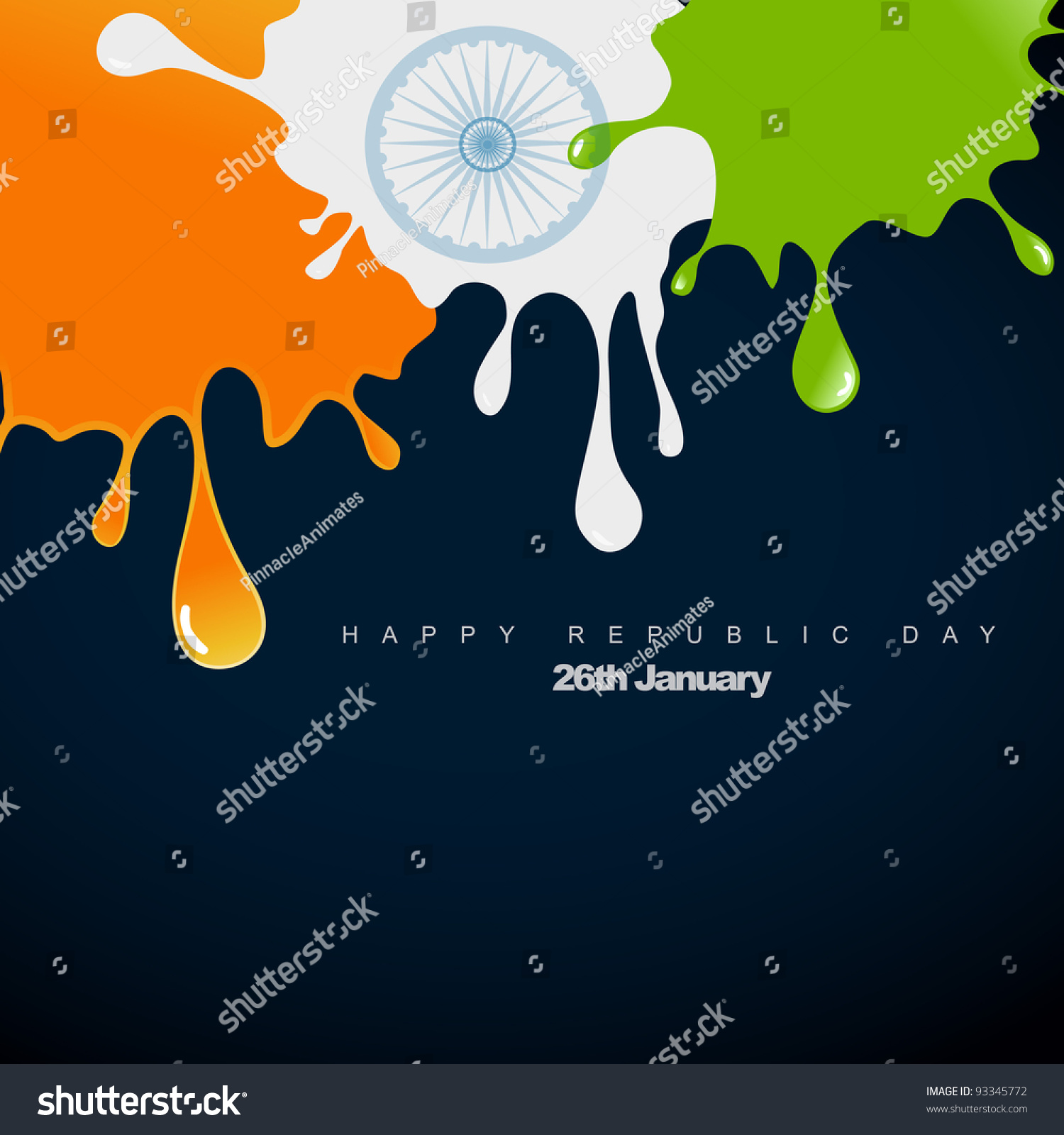 Stylish Vector Indian Flag Design Illustration Stock Vector (Royalty ...