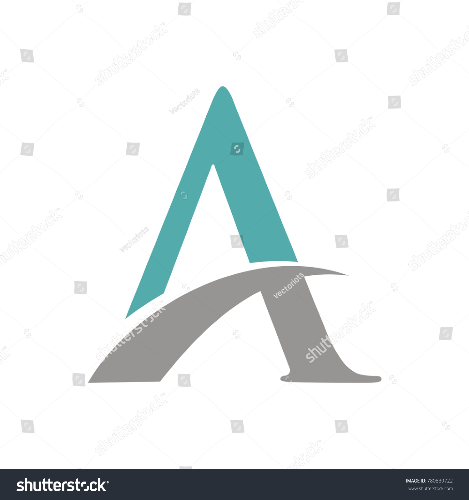 Stylized Logo Initial Letter Design Template: เวกเตอร์สต็อก (ปลอดค่า ...