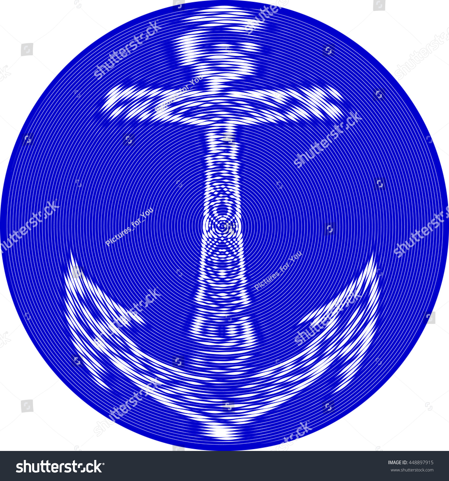 Stylized Anchor Vector Illustration Stock Vector (Royalty Free) 448897915