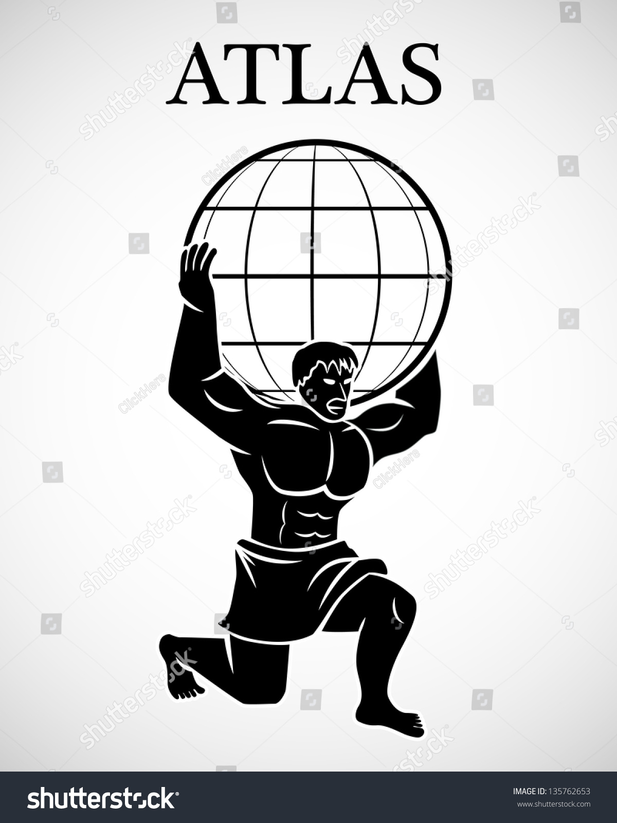 Stylized Atlas Eps10 Vector Stock Vector (Royalty Free) 135762653