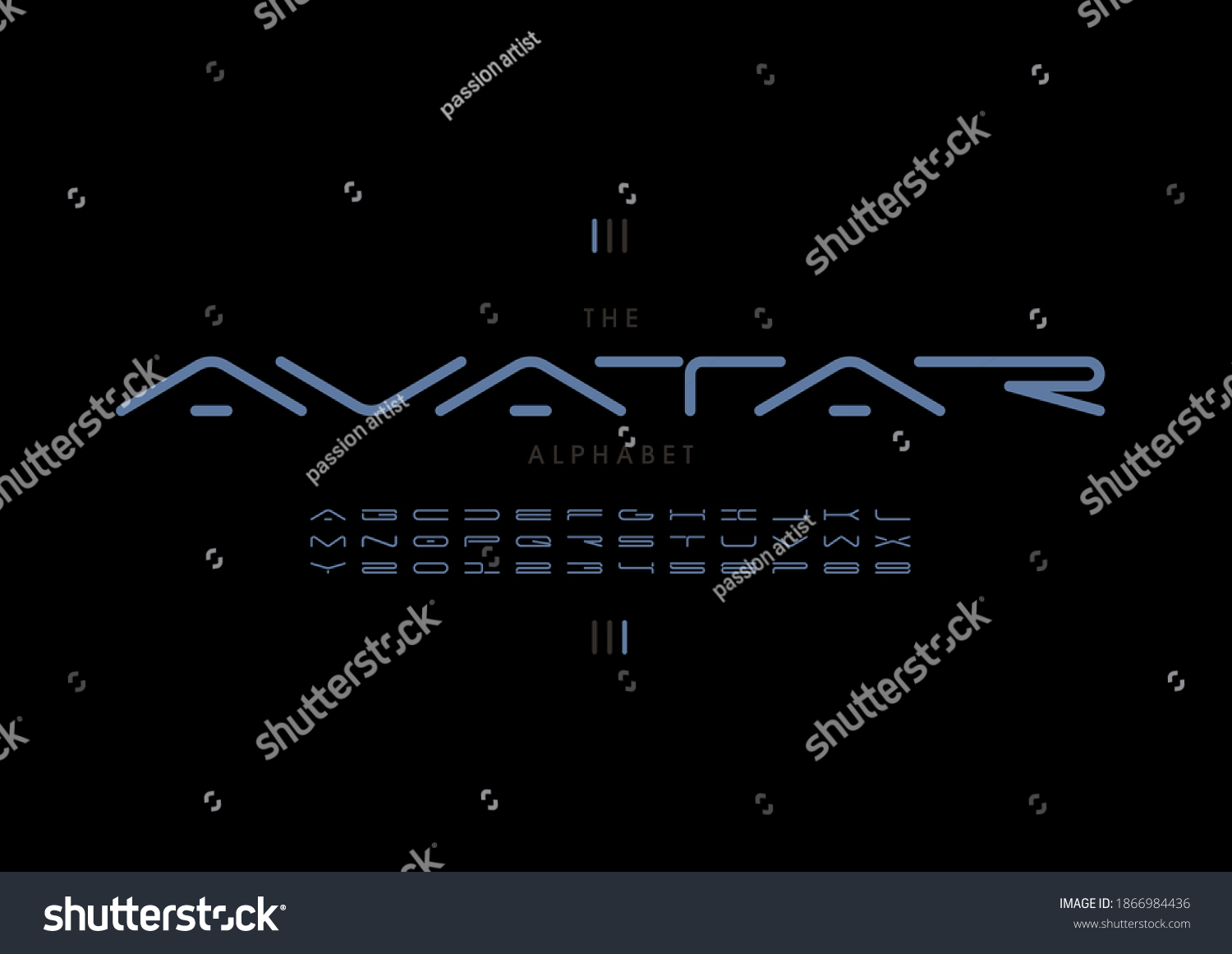 Stilvolle Avatar-Schrift, Vektorgrafik: Stock-Vektorgrafik (Lizenzfrei ...