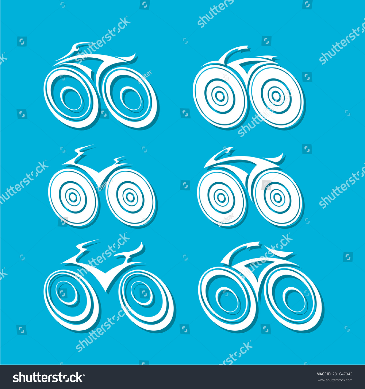 Stylized Bicycle Vector Illustration Stock Vector (Royalty Free ...