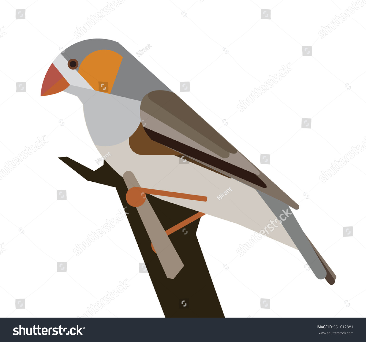 Stylized Birds Stock Vector (Royalty Free) 551612881