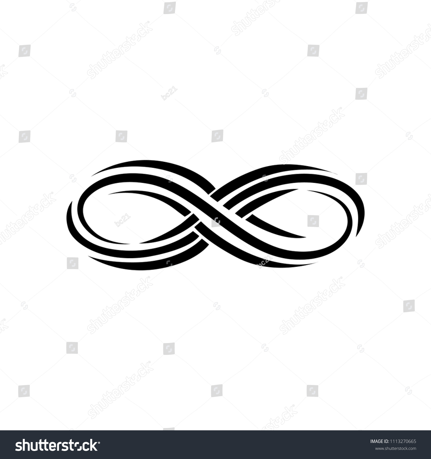Stylized Black Infinity Symbol Stock Vector (Royalty Free) 1113270665 ...
