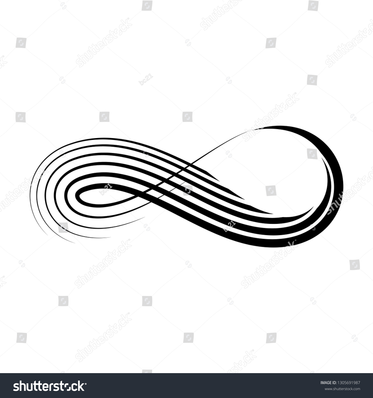 Stylized Black Infinity Symbol: vector de stock (libre de regalías ...
