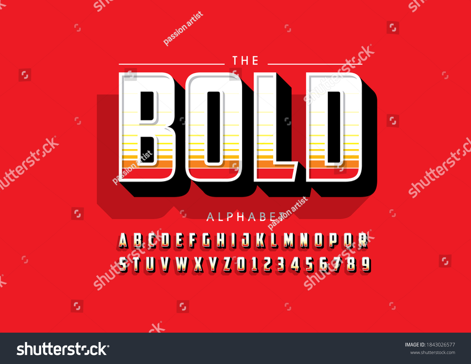 Stylized Bold Alphabet Font Vector: เวกเตอร์สต็อก (ปลอดค่าลิขสิทธิ์ ...