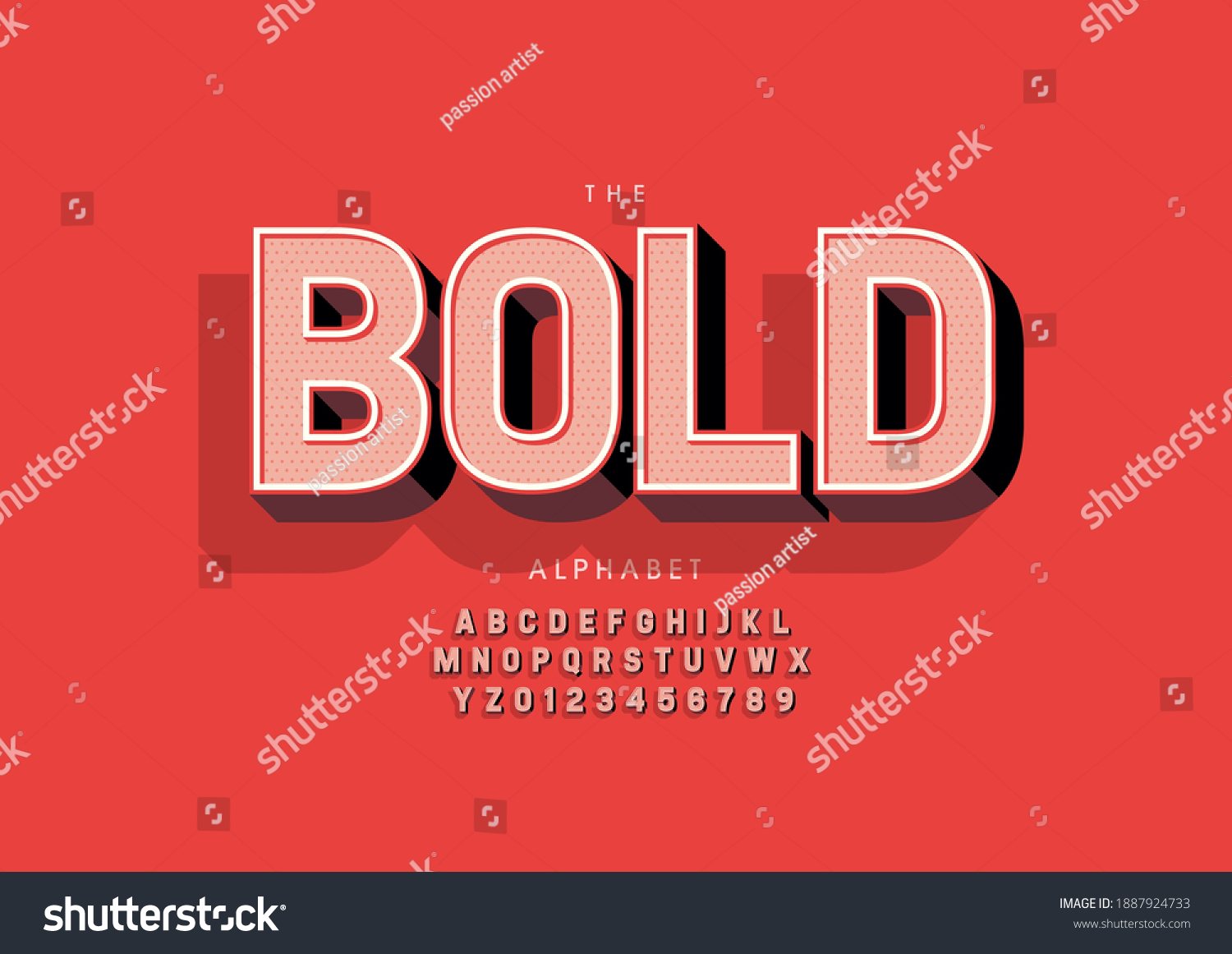 Stylized Bold Alphabet Font Vector Stock Vector (Royalty Free ...