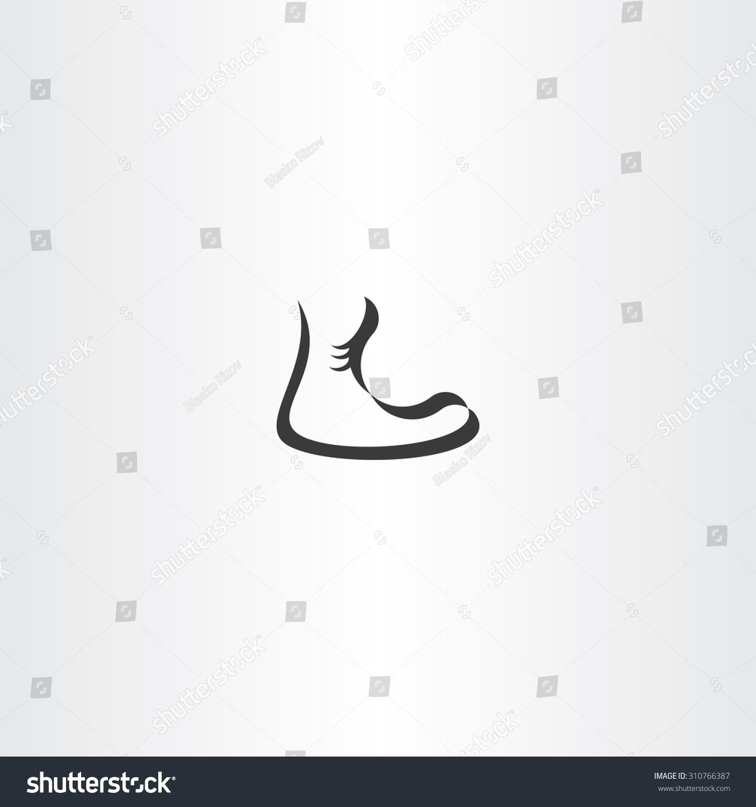 Stylized Boots Vector Logo Icon Design Stock Vector (Royalty Free ...