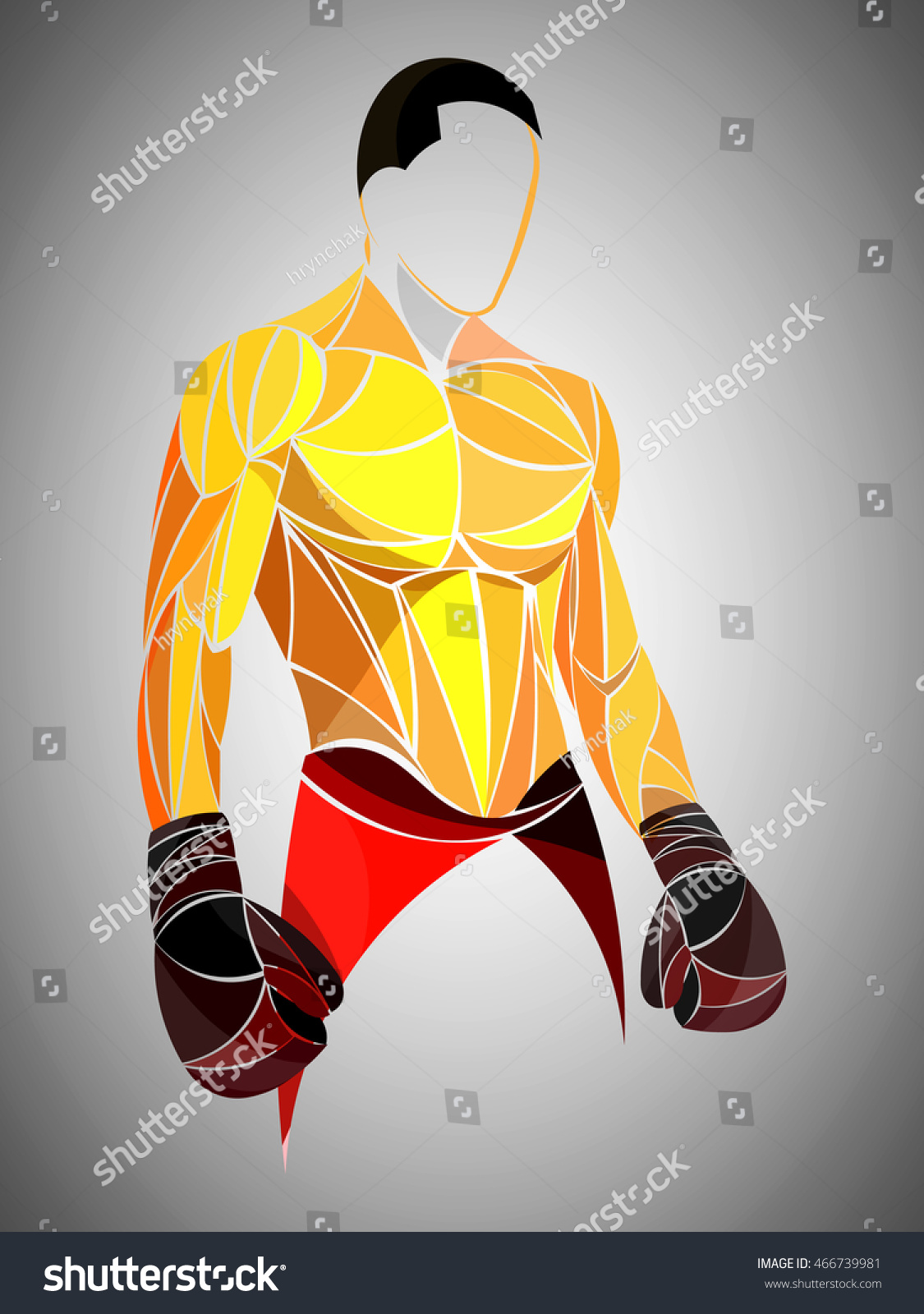 Stylized Boxing Stock Vector (Royalty Free) 466739981 | Shutterstock