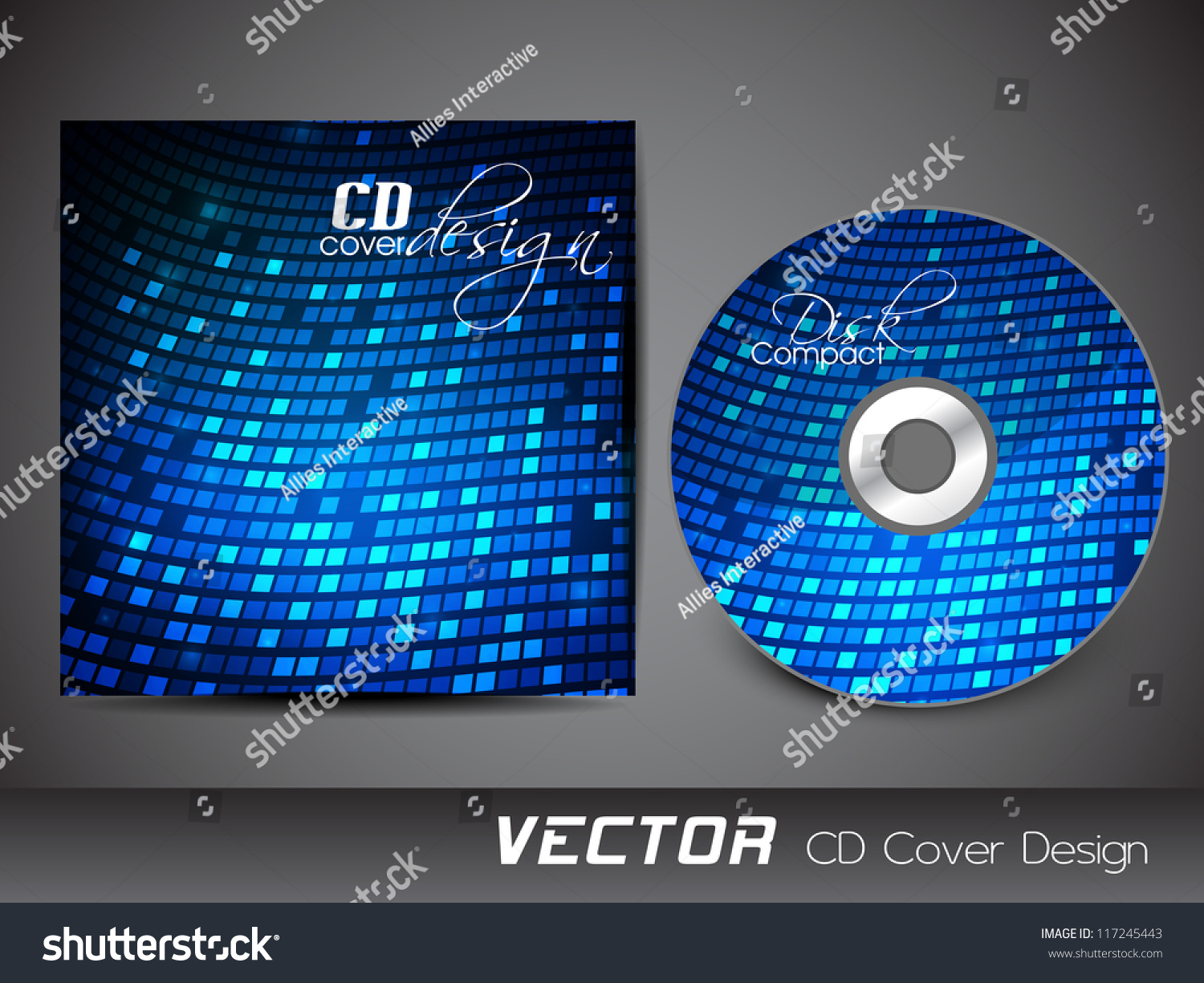 Stylized Cd Cover Design Template Eps Stock Vector (Royalty Free ...