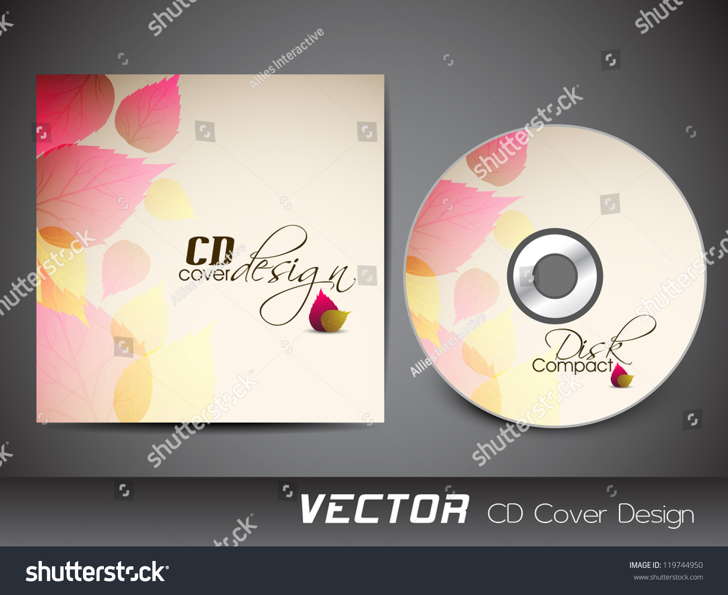 Stylized Cd Cover Design Template Eps Stock Vector (Royalty Free ...