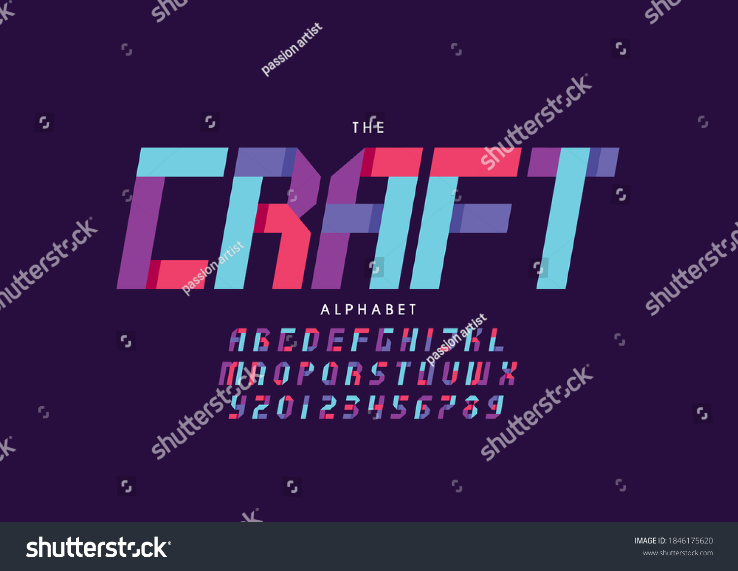 Stylized Craft Alphabet Font Vector Stock Vector (Royalty Free ...