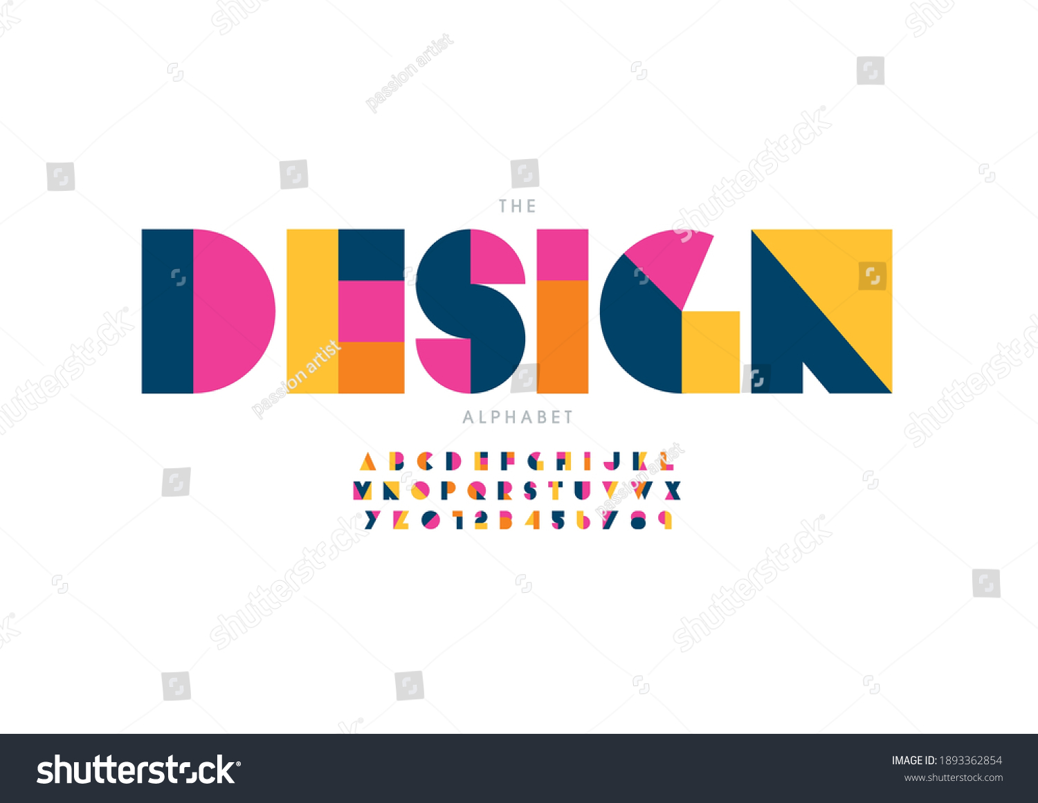 Stylized Design Alphabet Font Vector Stock Vector (Royalty Free ...