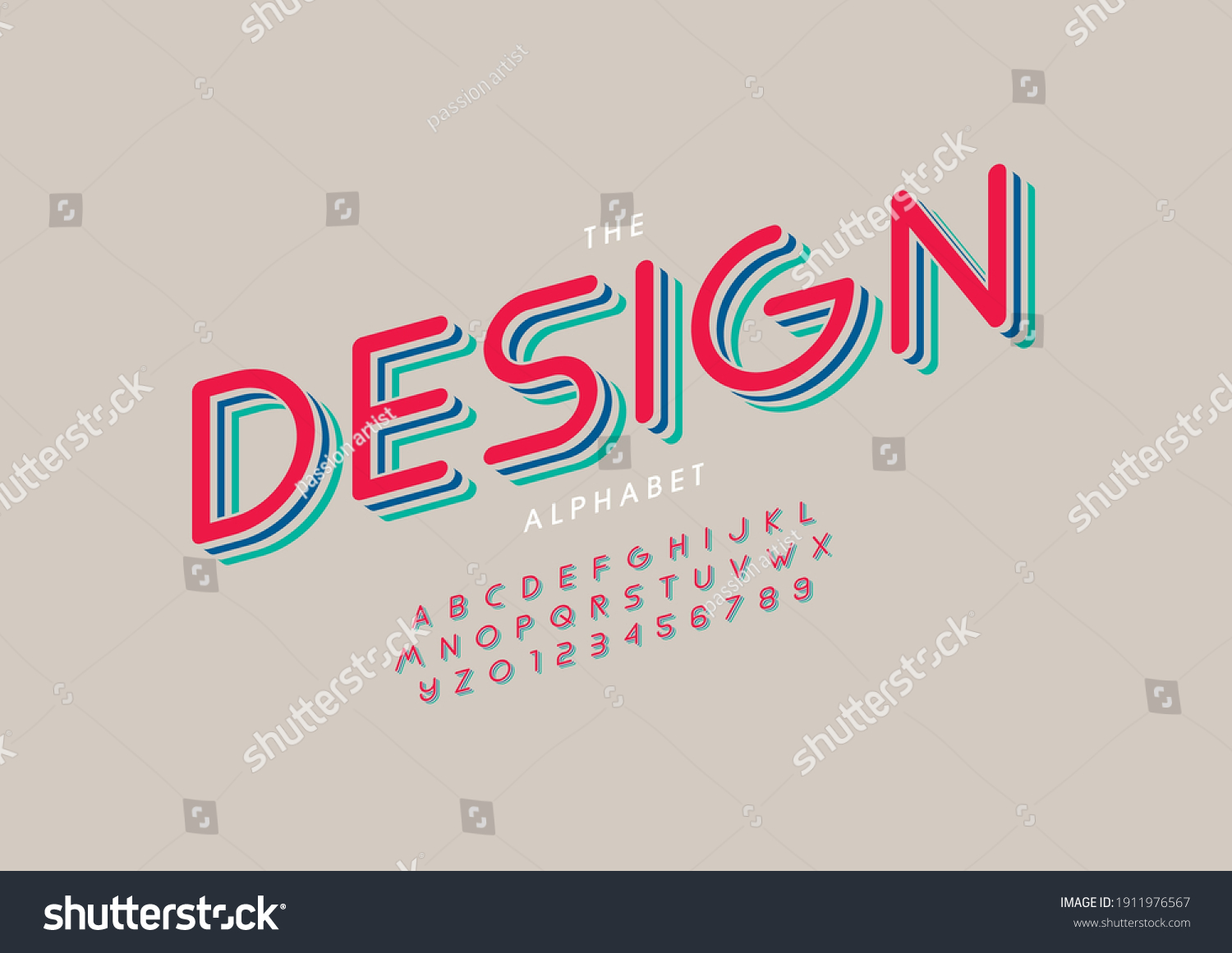 Stylized Design Alphabet Font Vector: เวกเตอร์สต็อก (ปลอดค่าลิขสิทธิ์ ...