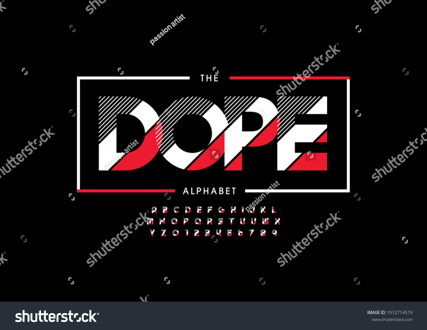 Stylized Dope Alphabet Font Vector Stock Vector (Royalty Free ...