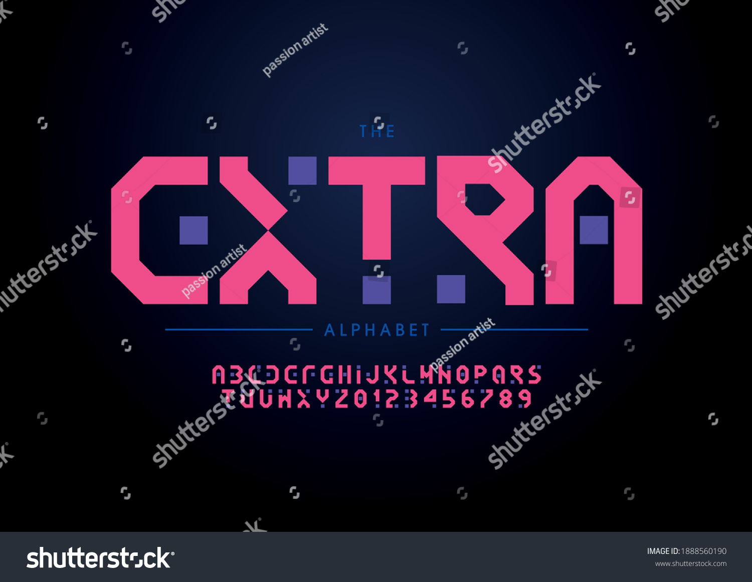 Stylized Extra Alphabet Font Vector Stock Vector (Royalty Free ...