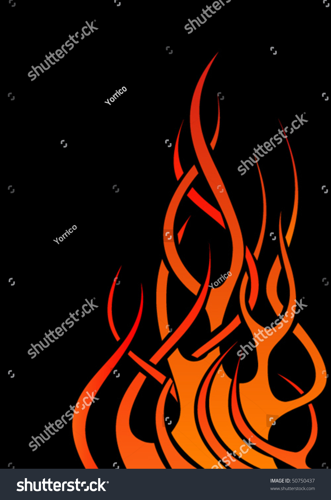 Stylized Flame Simple Gradients Stock Vector (Royalty Free) 50750437 ...