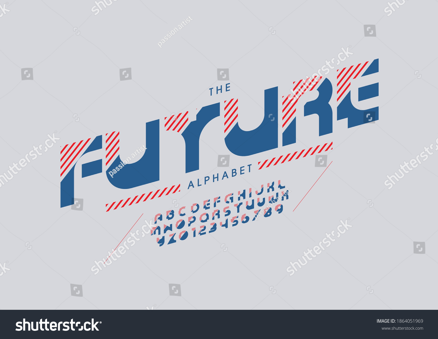 Stylized Future Alphabet Font Vector Stock Vector (Royalty Free ...