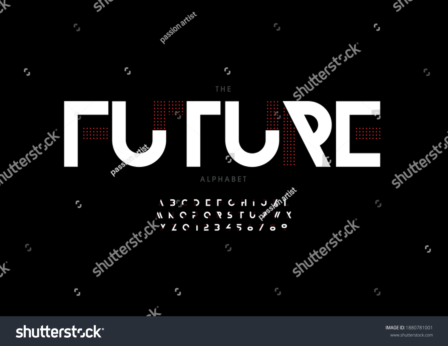 Stylized Future Alphabet Font Vector 库存矢量图（免版税）1880781001 | Shutterstock