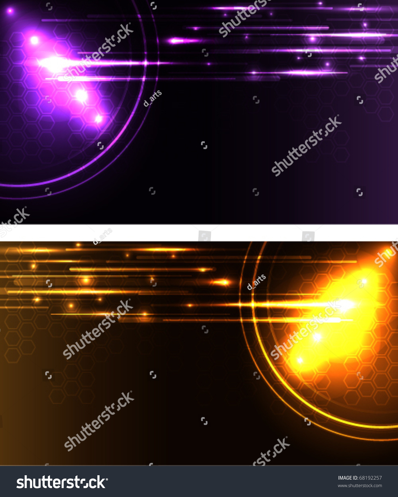 Stylized Glowing Backgrounds Widescreen Format Stock Vector (Royalty ...